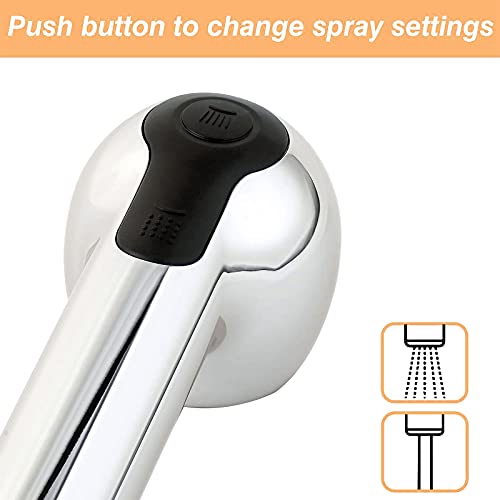 Pull Out Spray Head Bathroom Kitchen Sink Pull-Down Faucet Universal Replacement Part 2 Function Kitchen Sink Faucet Sprayer Head for Bathroom Kitchen Polished Nickel (Plated Nickel)