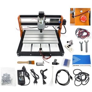 CNCTOPBAOS Upgrade 3018 Pro CNC Router Kit,with GRBL Offline Controller,with 3 Axis Limit Switches,Emergency Stop,3018-PRO DIY Mini Desktop Cutting Wood Acrylic PVC PCB Engraving Milling Machine