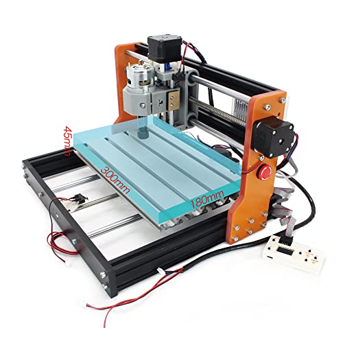 CNCTOPBAOS Upgrade 3018 Pro CNC Router Kit,with GRBL Offline Controller,with 3 Axis Limit Switches,Emergency Stop,3018-PRO DIY Mini Desktop Cutting Wood Acrylic PVC PCB Engraving Milling Machine