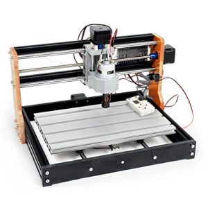 CNCTOPBAOS Upgrade 3018 Pro CNC Router Kit,with GRBL Offline Controller,with 3 Axis Limit Switches,Emergency Stop,3018-PRO DIY Mini Desktop Cutting Wood Acrylic PVC PCB Engraving Milling Machine