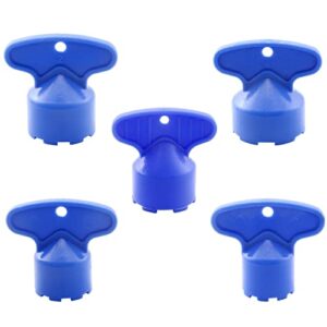 zyamy 5pcs faucet aerator keys cache aerator keys aerator wrench recessed aerator keys blue plastic faucet aerator repair replacement tool spanner for m16.5 m18.5 m21.5 m22.5 m24 cache aerators