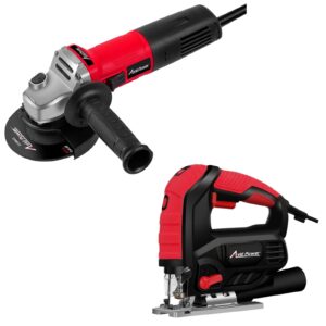 avid power angle grinder bundle with 7.0a 3000 spm jig saw