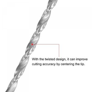 uxcell HSS(High Speed Steel) Extra Long Twist Drill Bits, 4.5mm Drill Diameter 300mm Length for Hardened Metal Woodwork Plastic Aluminum Alloy 2 Pcs