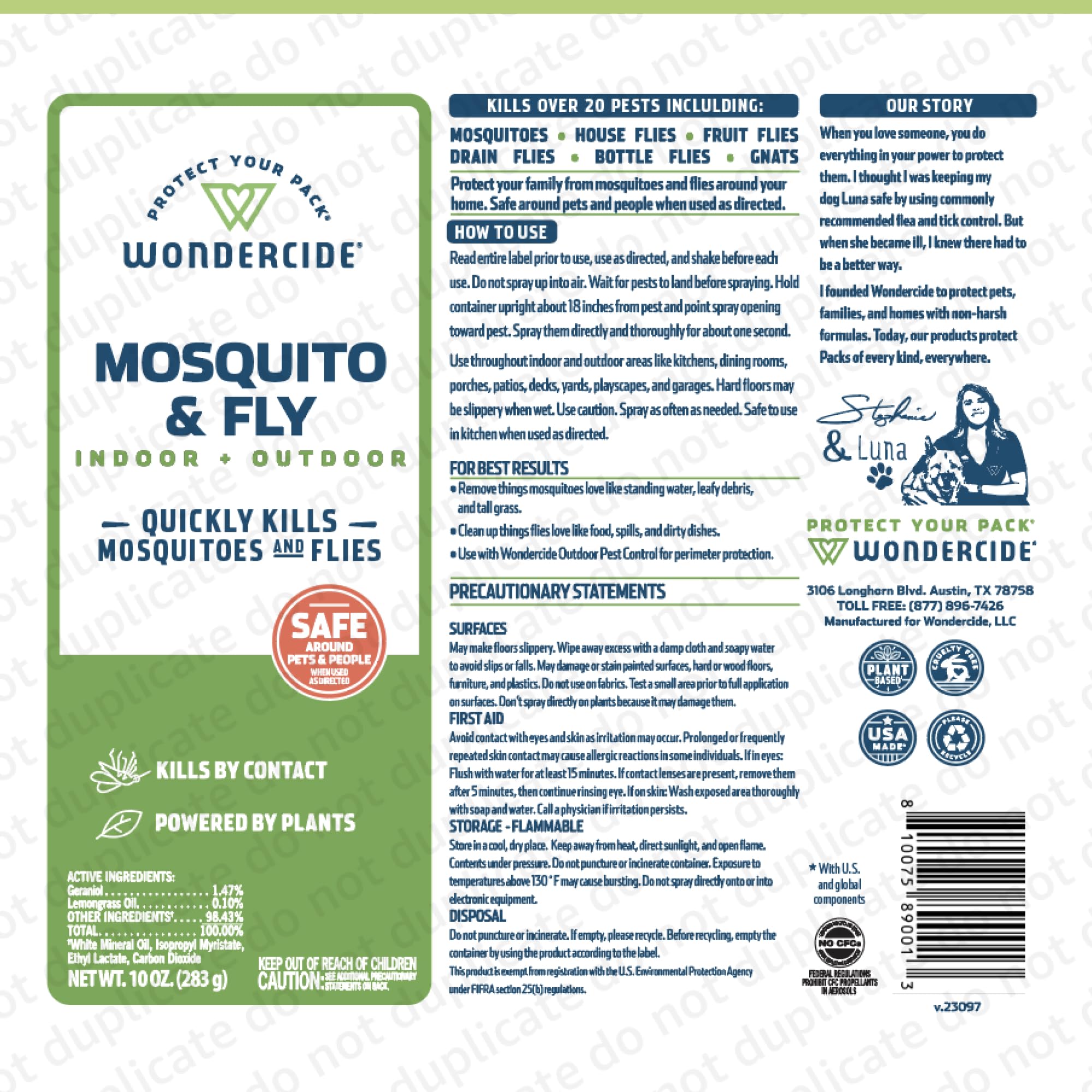 Wondercide - Mosquito & Fly and Ant & Roach Killer Aerosol Spray Bundle - Kills Bugs with Natural Essential Oils - Pet and Family Safe - for Indoor and Outdoor Areas - 10 oz - 2 Pack