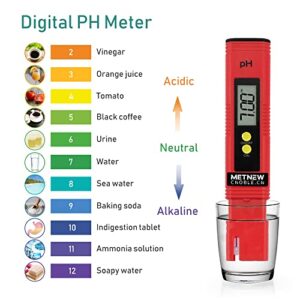 XYIE LTD Water pH Meter Used for pH Down and up of Pool Water ph Meter Digital is Faster Than ph Strips for Pool in The declining Test of ph Drops for Drinking Water Value FOM: 0-14.0 pH/Ca:土0.01