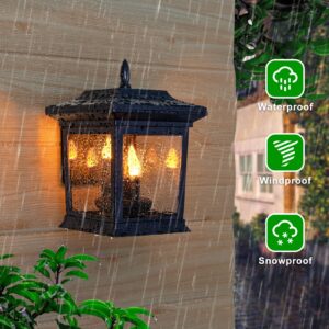 Tryme Solar Lights Garden Stakes Decorative Candles Flickering Flame Lanterns Waterproof Outdoor Lighting Yard Decor for Patio Lawn Pathway Wall Backyard