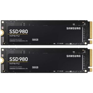 samsung mz-v8v500b/am 980 pcie 3.0 nvme ssd 500gb (2-pack)