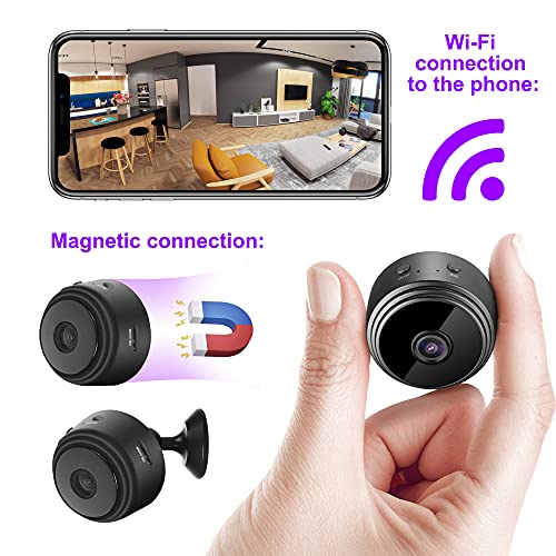 1080P HD Mini WiFi Security Camera,Indoor Surveillance Camera with Video Motion Detection,Remote Viewing for Security (M1)