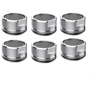 6 pack faucet aerator 2.2 gpm bathroom sink aerator regular standard replacement parts with brass shell 15/16-inch male threads aerator faucet filter with gasket for kitchen bathroom