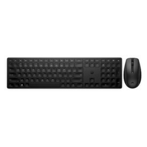 hp 650 wireless keyboard & mouse combo - 2.4ghz wireless, usb receiver, low-profile keys, 20+ programmable keys, dpi mouse - 20+ months keyboard, 24+ mouse battery - win, chrome, macos (4r013aa#abl)