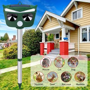 TAISHAN Solar Animal Pest Motion Activated Cat Deterrent Outdoor Black Repellent for Yard Powerful Dog Racoon Repellant Products