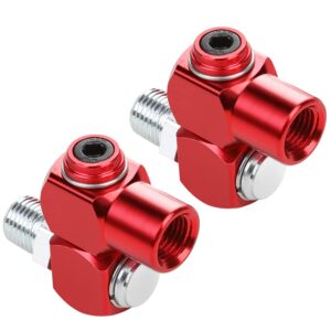 hromee 1/4 inch npt 360 degree swivel air hose connector, 1/4” industrial air fittings and pneumatic tool adapter 2 pack