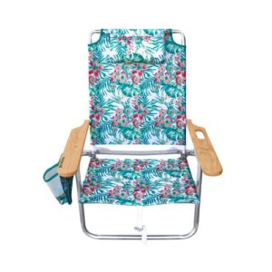 Hurley Mid-Height Wood Arm Beach Chair, One Size, Hawaiian Gardens White