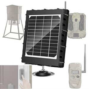 tkkok trail camera solar panel 10000mah 3w supporting 12v/2.3a 9v/3a 6v/3.6a for all 3g 4g hunting game camera or deer feeder