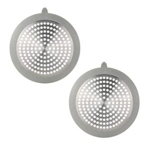 danco 11040p bathroom sink hair catcher, bathtub drain protector, sink and tub strainer, 2-pack