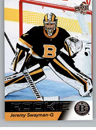 2021-22 Upper Deck NHL Star Rookies Box Set #3 Jeremy Swayman Boston Bruins Official NHL Hockey Card in Raw (NM or Better) condition