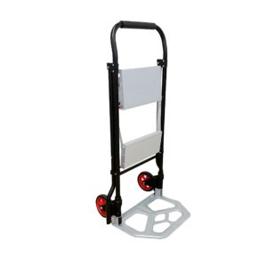 LEADALLWAY Hand Truck 2 Step Ladder Multifunction 2-in-1 Collapsible Dolly