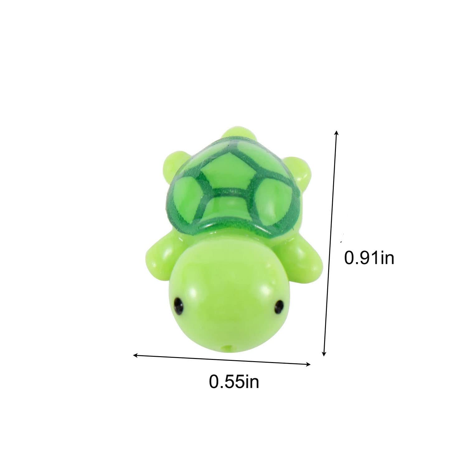 10 Pcs Mini Turtle Miniature Figurines Dollhouse Bonsai Garden Micro Landscape Decor Fairy Garden Miniatures, Green