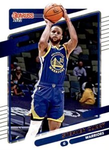 stephen curry 2021 2022 panini donruss series mint basketball card #68 picturing him in his blue golden state warriors jersey