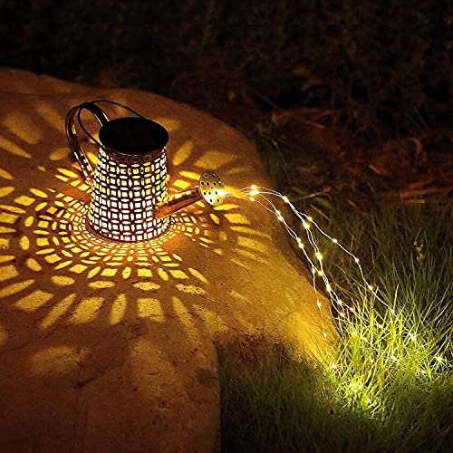 B-Best Solar Lights Outdoor Garden Decorations,Watering Can Landscape Light Large Hanging Lantern ,Outside Waterproof Patio Decor Perfect Gardening Gift