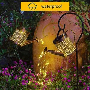 B-Best Solar Lights Outdoor Garden Decorations,Watering Can Landscape Light Large Hanging Lantern ,Outside Waterproof Patio Decor Perfect Gardening Gift