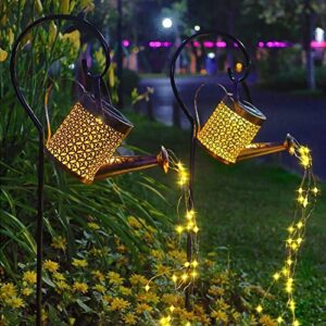 B-Best Solar Lights Outdoor Garden Decorations,Watering Can Landscape Light Large Hanging Lantern ,Outside Waterproof Patio Decor Perfect Gardening Gift