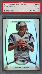 tom brady 2012 topps platinum football card #50 graded psa 9