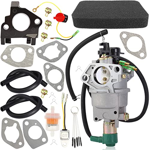 SOAJEE Carburetor Kit Compatible with A-iPower SU5500E SU5750E SU7250E SU7500E SU8250E SUA6500E SUA8520E SUA9000E 7250 SUA12000E 5250 6500 7250 7500 8250 9000 Watt 389CC 13HP 420CC 14HP Gas Generator