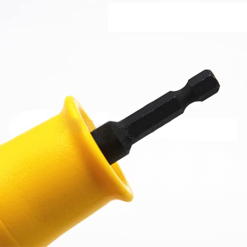 1/4 Inch 90° Degree Right Angle Attachment Drill Driver Screwdriver Extension Holder Adapter Corner Electric Drill Chuck (Yellow)