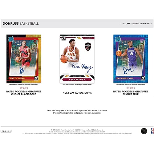 NBA 2021-22 Donruss Basketball Trading Card MEGA Box [20 Packs, Holo Teal Laser Parallels]