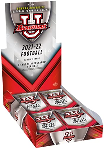 2022 Bowman University Football Hobby (24 Packs/4 Cards: 2 Autos, 5 Refractors)