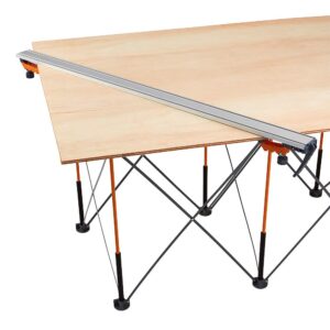 Bora Portamate Speedhorse XT Sawhorse Pair (PM-4550T,Orange) and BORA Track Clamps, Saw Guide Accessory