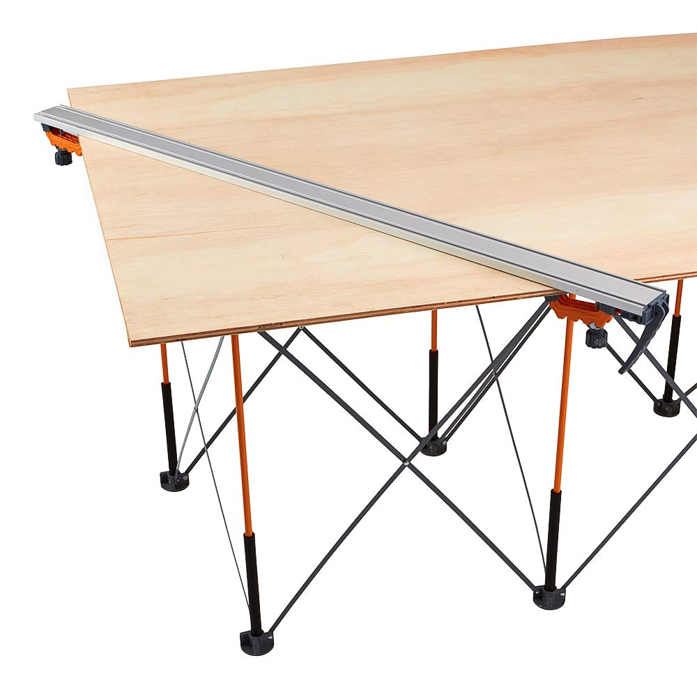 Bora Portamate Speedhorse XT Sawhorse Pair (PM-4550T,Orange) and BORA Track Clamps, Saw Guide Accessory