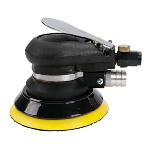 5-Inch Self-Vacuuming Air Random Orbit Sander,Dual Action Palm Sander with Hose and Dust Bag for Car, Wood Wax, Metal Work