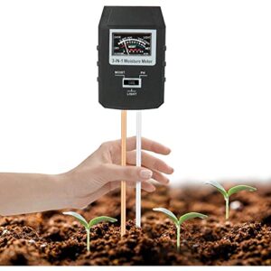 3-in-1 soil garden plant ph water light testing monitor moisture meter tester