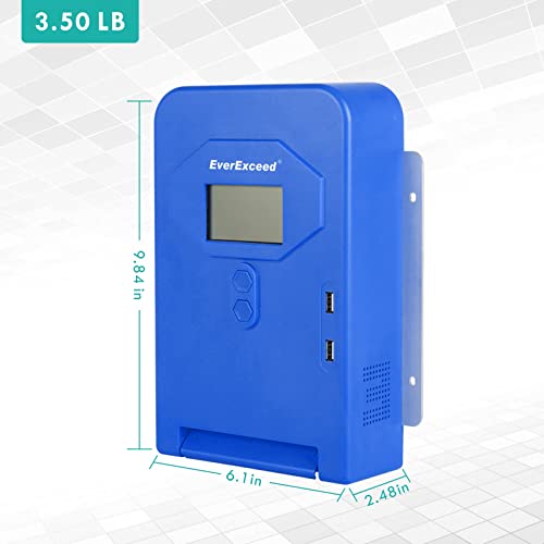 MPPT Solar Charge Controller 40A, 12V/24V Auto DC Input, Max PV 100V 12V/520W, 24V/1040W, Adjustable LCD Display Solar Panel Regulator Charge Controller for Lead-Acid and Lithium Batteries