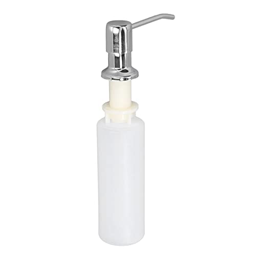 Garosa Soap Dispenser for Kitchen Sink Stainless Steel Built in Soap Dispenser Countertop Pump Head with 10 oz Soap Bottle (9509C Chrome Sink Soap Dispenser)