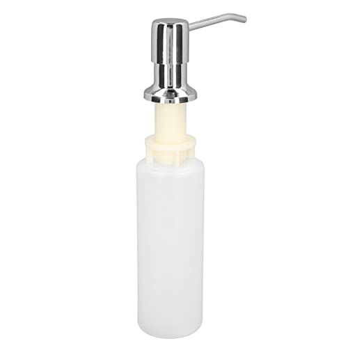 Garosa Soap Dispenser for Kitchen Sink Stainless Steel Built in Soap Dispenser Countertop Pump Head with 10 oz Soap Bottle (9509C Chrome Sink Soap Dispenser)