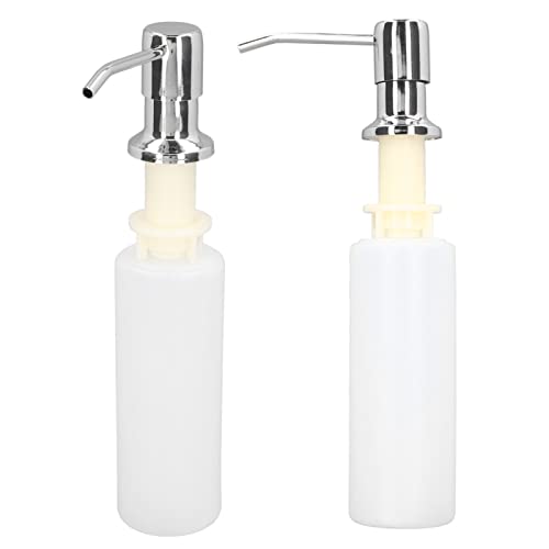 Garosa Soap Dispenser for Kitchen Sink Stainless Steel Built in Soap Dispenser Countertop Pump Head with 10 oz Soap Bottle (9509C Chrome Sink Soap Dispenser)