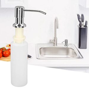 Garosa Soap Dispenser for Kitchen Sink Stainless Steel Built in Soap Dispenser Countertop Pump Head with 10 oz Soap Bottle (9509C Chrome Sink Soap Dispenser)