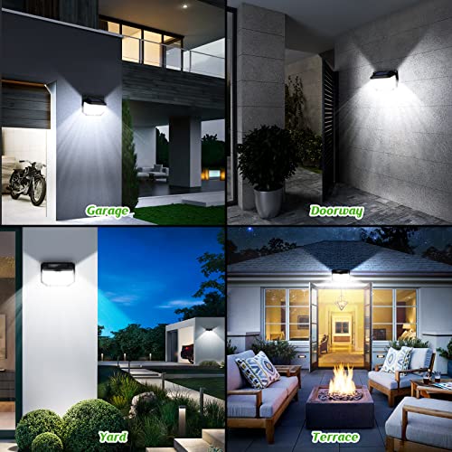 Solar Outdoor Lights - 4 Packs Super Bright 178 LEDs Motion Sensor Wall Lights IP65 Waterproof Solar Powered Security Lights with 270°Wide Angle/3 Modes Lights for Yard Garage Front Door Garden Deck