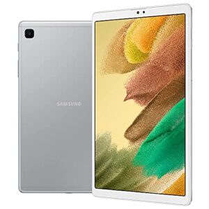 samsung galaxy tab a7 lite 8.7" (2021, wifi + cellular) 32gb 4g lte tablet & phone (makes calls) gsm unlocked, international model w/us charging cube - sm-t225 (silver, lte+wifi) (renewed)