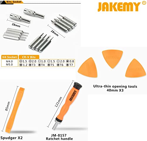 Small Ratchet Screwdriver Set, JAKEMY 20 In 1 Mini Screwdriver Set Electronics Repair Tool Kit for iPhone, MacBook, Laptop, Smartphone, Eye Glasses, Watch, Toys, RC Car, Bell Ring