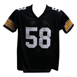 Jack Lambert Autographed/Signed Pro Style Black XL Jersey HOF Beckett