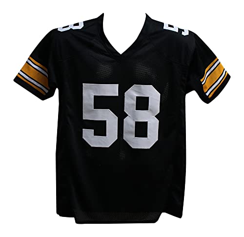 Jack Lambert Autographed/Signed Pro Style Black XL Jersey HOF Beckett