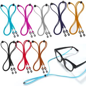 ygdz eyeglass strap, 8pcs leather eye glasses strap string adjustable eyeglass chain lanyard eyewear retainers, sport sunglass glasses holder strap for men women