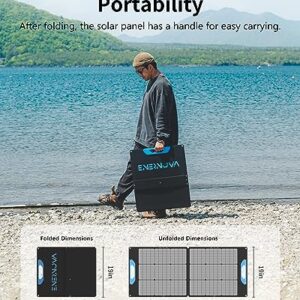 ENERNOVA Portable Solar Panel 80W for Solar Generator Power Station Foldable IP68 Waterproof