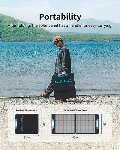 ENERNOVA Portable Solar Panel 80W for Solar Generator Power Station Foldable IP68 Waterproof