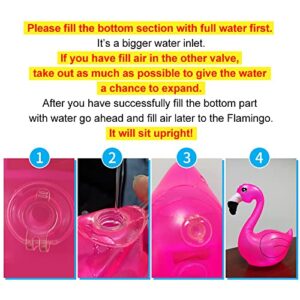 Christmas Pool Floats Lights 2PCS, Solar Flamingo Floating Pool Lights wiht Remote, Inflatable Light Up Flamingo Glow in Dark for Pool Spa Patio, Wedding, Party Christmas Decorations