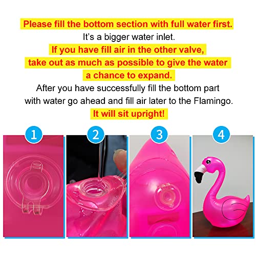 Christmas Pool Floats Lights 2PCS, Solar Flamingo Floating Pool Lights wiht Remote, Inflatable Light Up Flamingo Glow in Dark for Pool Spa Patio, Wedding, Party Christmas Decorations